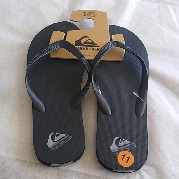 Quiksilver | Shoes | Quicksilver Mens Black Flip Flop Sandals Size 1 ...